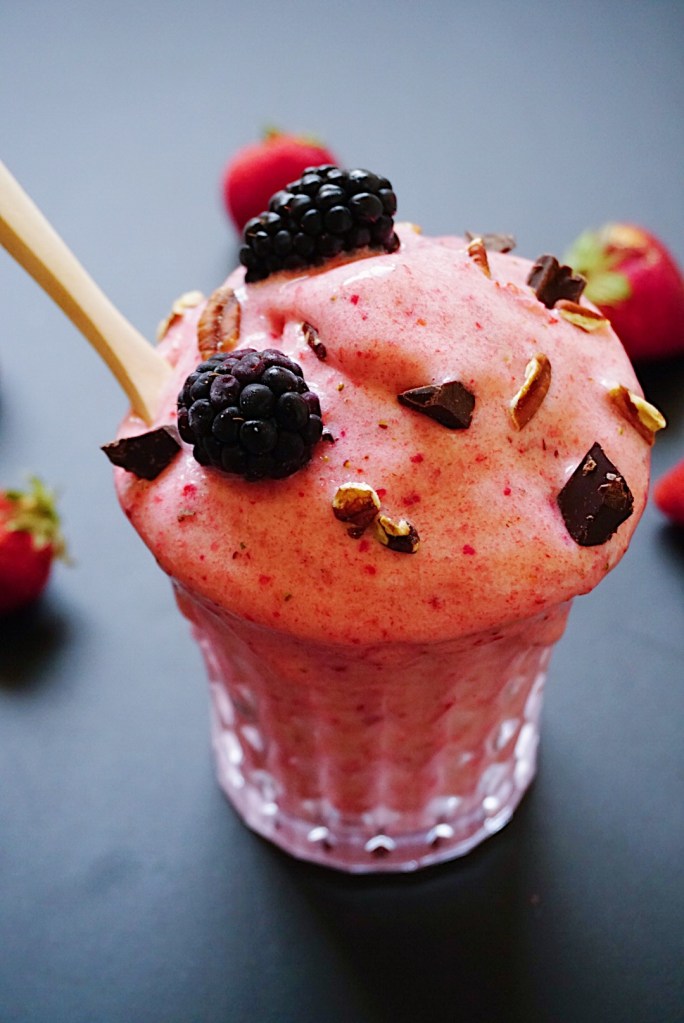 Vegan Strawberry ‘Nice Cream’ Soft Serve: 5-Minutes, 3-Ingredients and ...