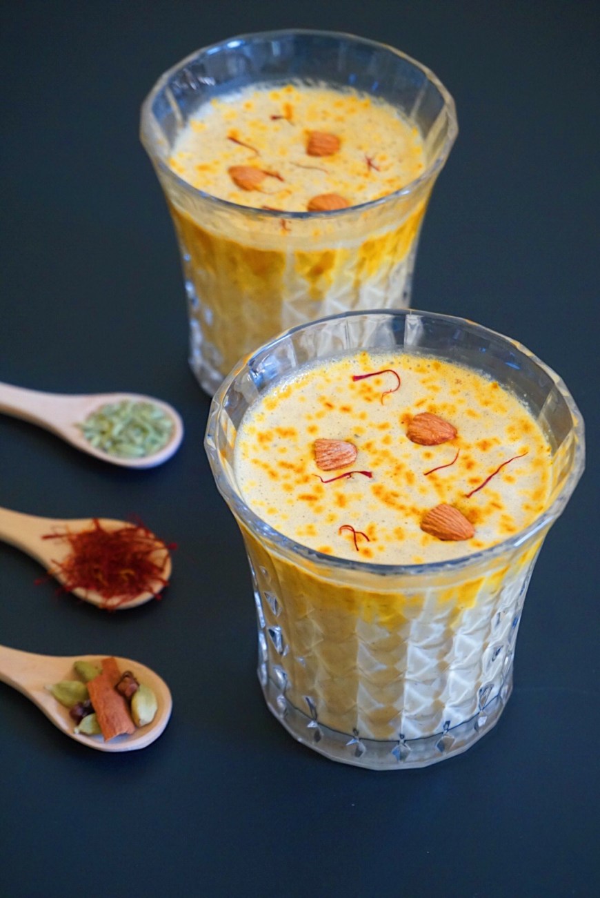 Vegan Chai Spiced Thandai: Sweet and Creamy Cold Indian Drink with Tea ...